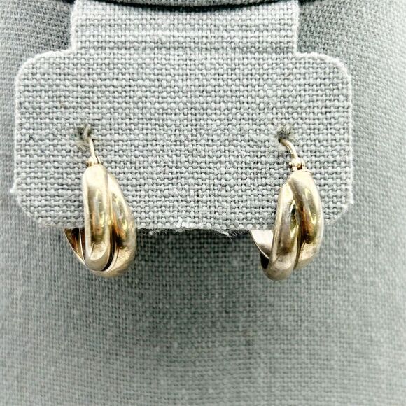 Vintage | Jewelry | Vintage Sterling Silver 925 Hoop Earrings Twisted ...